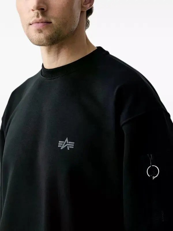 Alpha Industries Logo-embroidered Zip-pocket Sweater