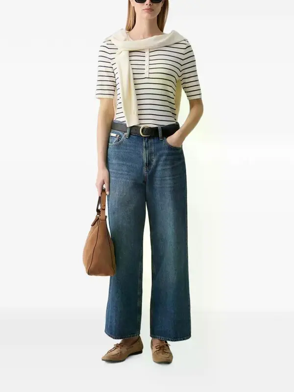MOS MOSH Mmaliz Caliz Striped Button-up Top