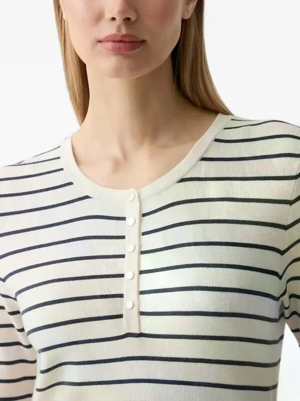 MOS MOSH Mmaliz Caliz Striped Button-up Top