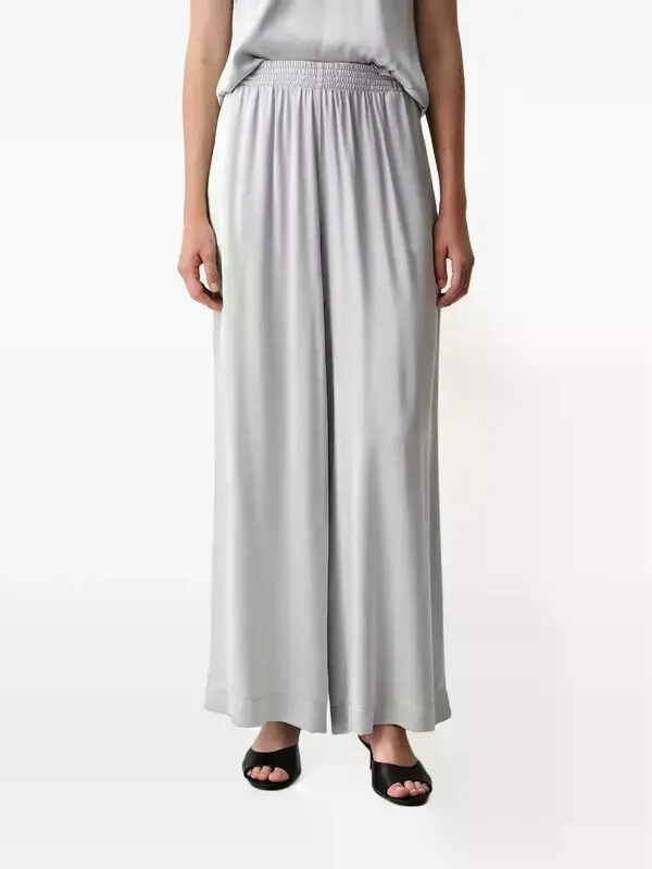 VICOLO Elasticated-waist Palazzo Pants - Grey