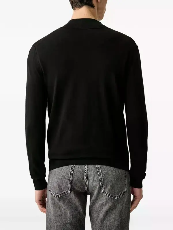 TRUSSARDI Zip-up Embroidered-logo Cardigan