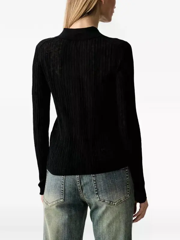 Miss Sixty Ribbed Embroidered Cardigan