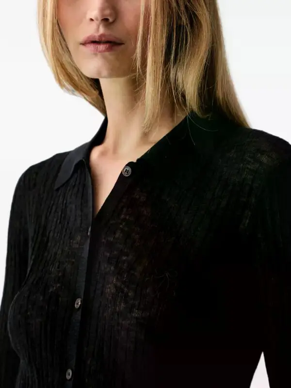 Miss Sixty Ribbed Embroidered Cardigan