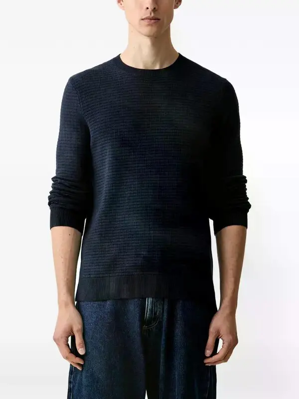 TRUSSARDI Waffle-knit Crew-neck Sweater