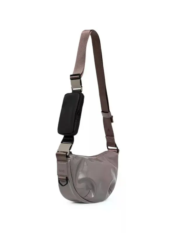 Rains Mini Valera Crinkled-finish Pouch-detail Shoulder Bag - Grey