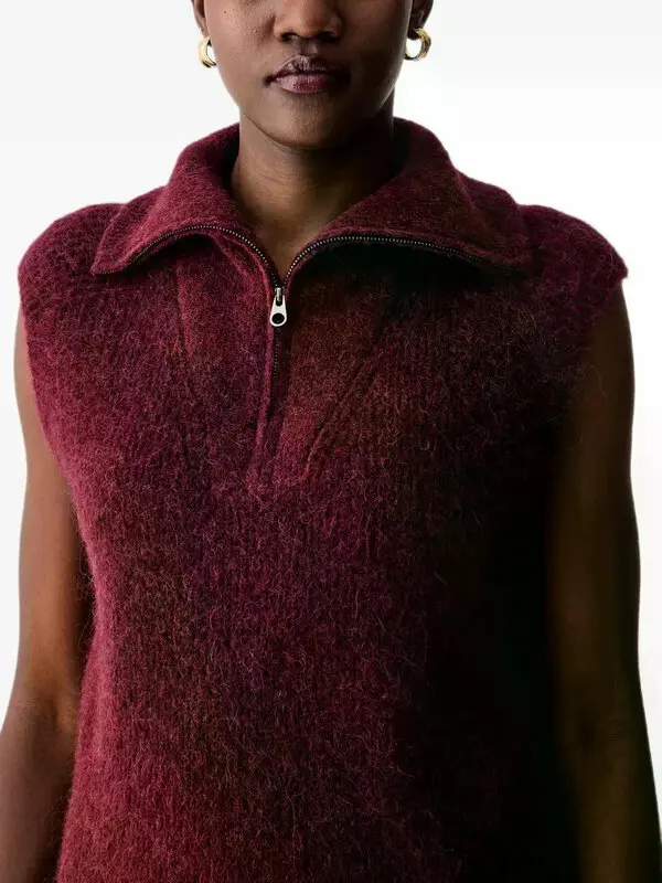 MOS MOSH Mmthora Quarter-zip Sleeveless Sweater