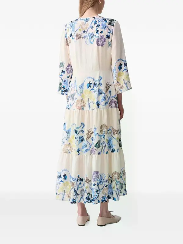Munthe Floral-print Tiered Maxi Dress