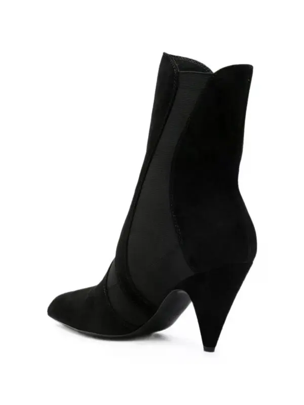 SERGIO ROSSI Mesh-insert Pointed-toe Ankle Boots