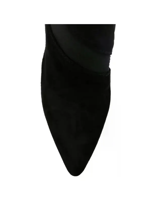 SERGIO ROSSI Mesh-insert Pointed-toe Ankle Boots