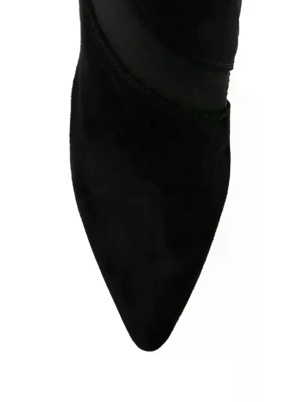 SERGIO ROSSI Mesh-insert Pointed-toe Ankle Boots