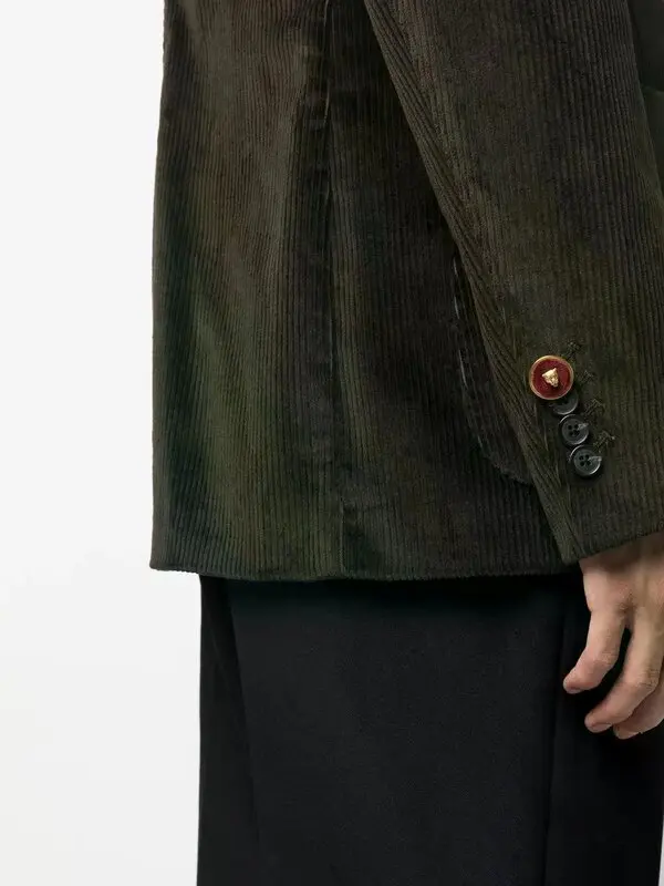 Roberto Cavalli Monogram Patch Corduroy Blazer