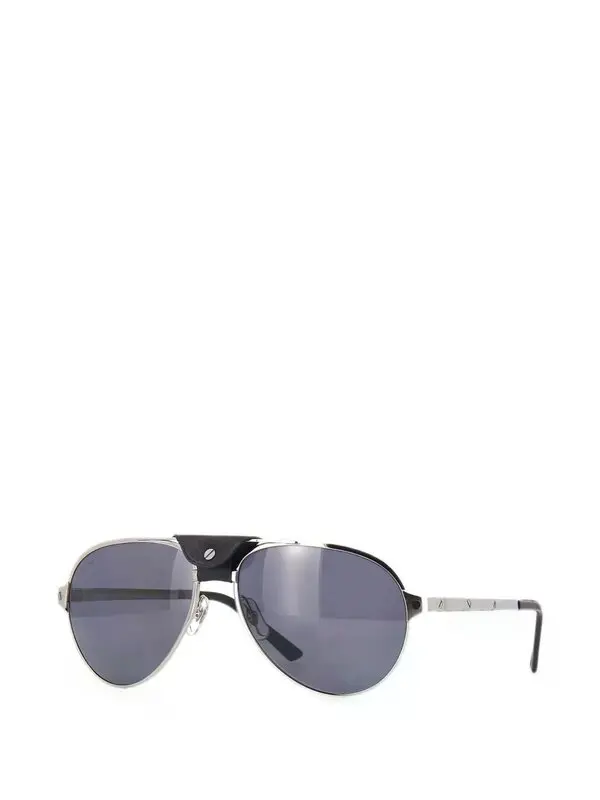 Cartier Santos Pilot-frame Sunglasses - Silver