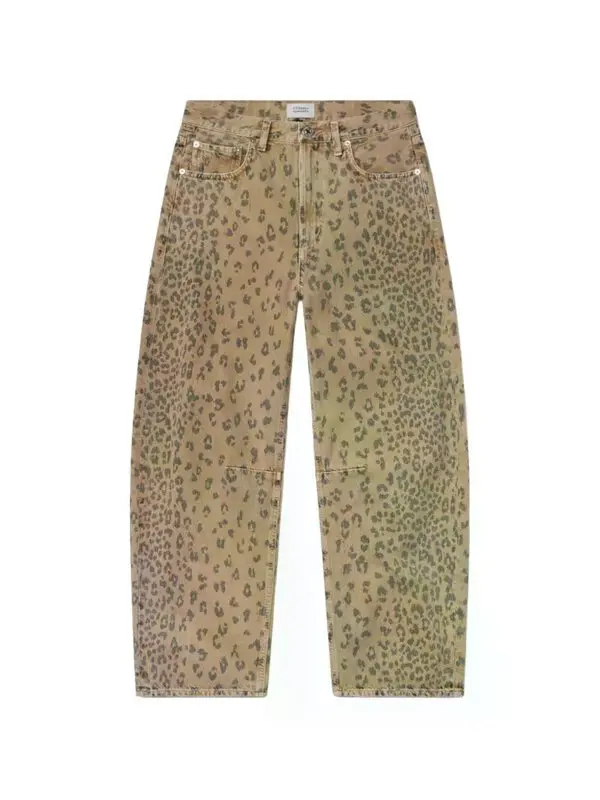Citizens Of Humanity Leopard-print Straight-leg Jeans - Neutrals