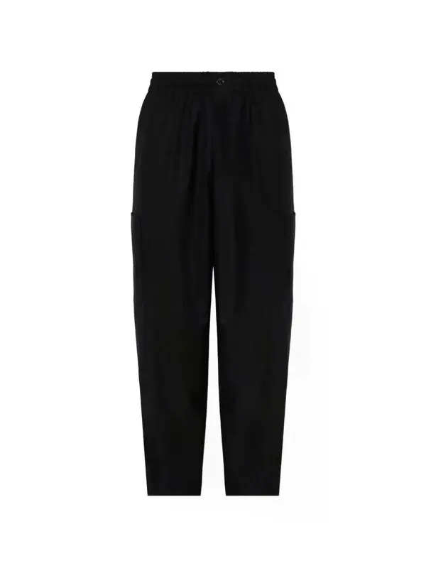 Kenzo Virgin Wool Straight-leg Trousers - Black