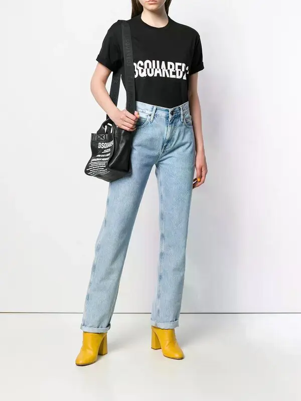 Dsquared2 Logo Print Crew Neck T-shirt - Black