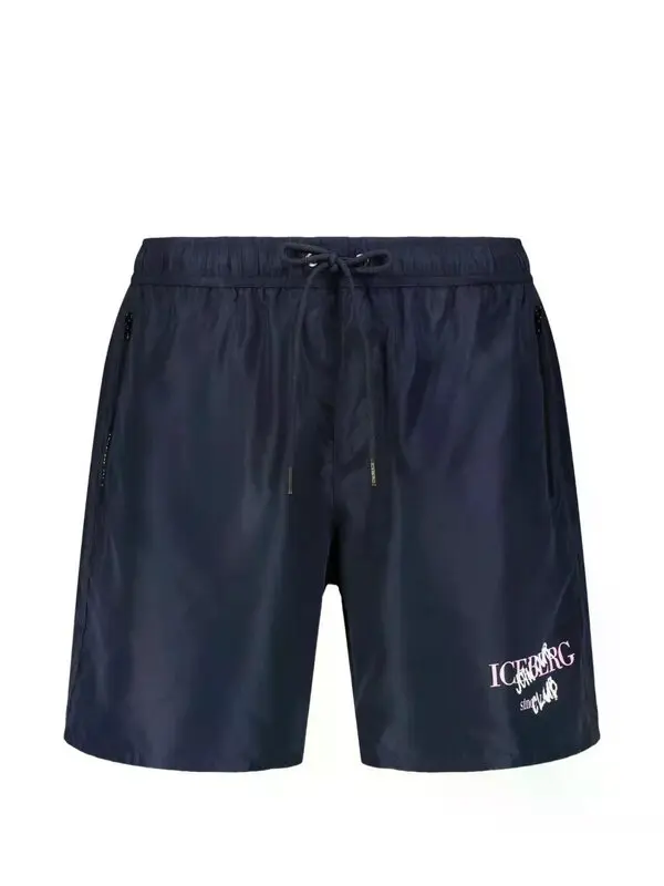 Iceberg Logo-patch Drawstring Swim Shorts