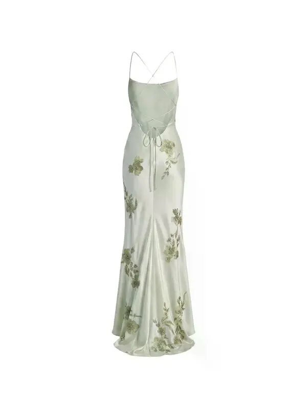 Alice + Olivia Montana Floral-embroidered Gown