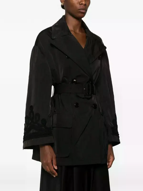 Ermanno Scervino Embroidered Double-breasted Coat