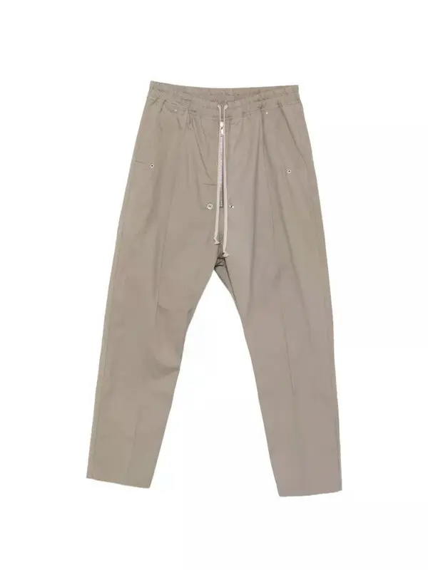 Rick Owens Drawstring Waist Zipped-front Trousers - Grey