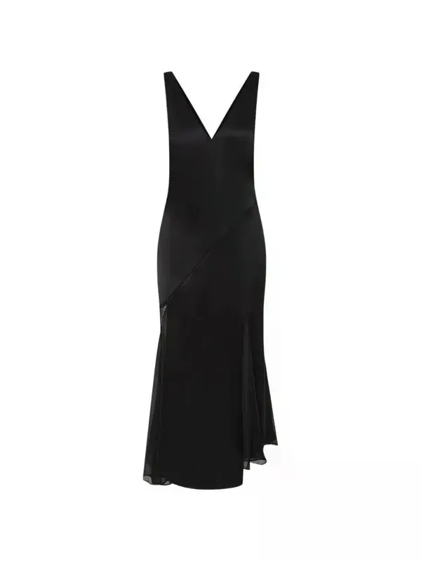 SIR. Ingrid V-neck Midi Dress - Black