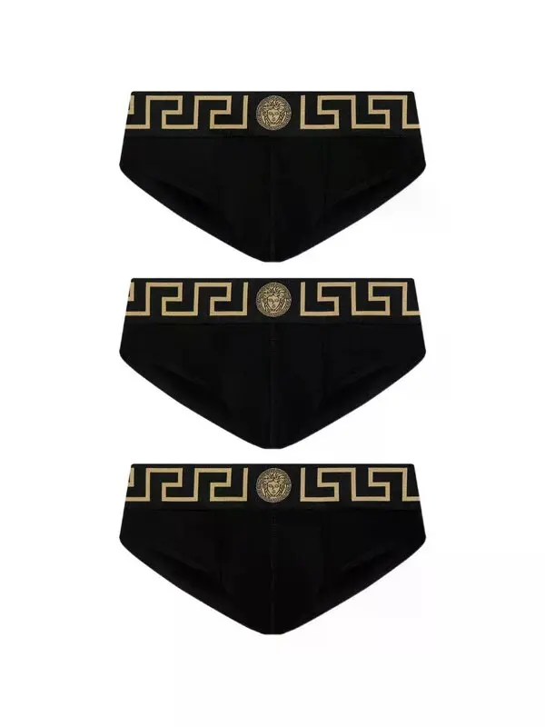 Versace Greca Medusa Briefs - Black