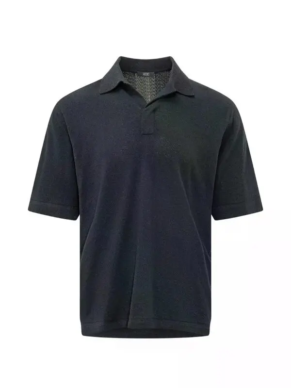 HOSIO Terry-cloth Short-sleeved Polo Shirt - Blue