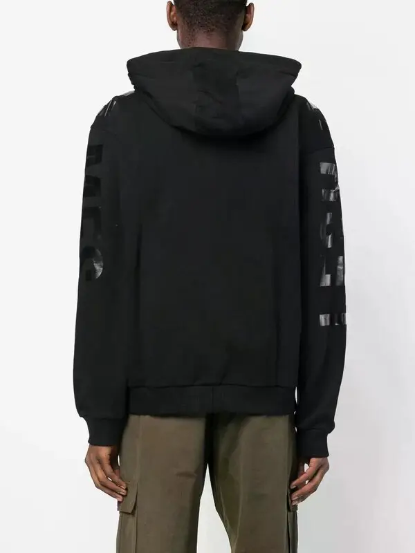 LES HOMMES Logo-print Zip-up Hoodie