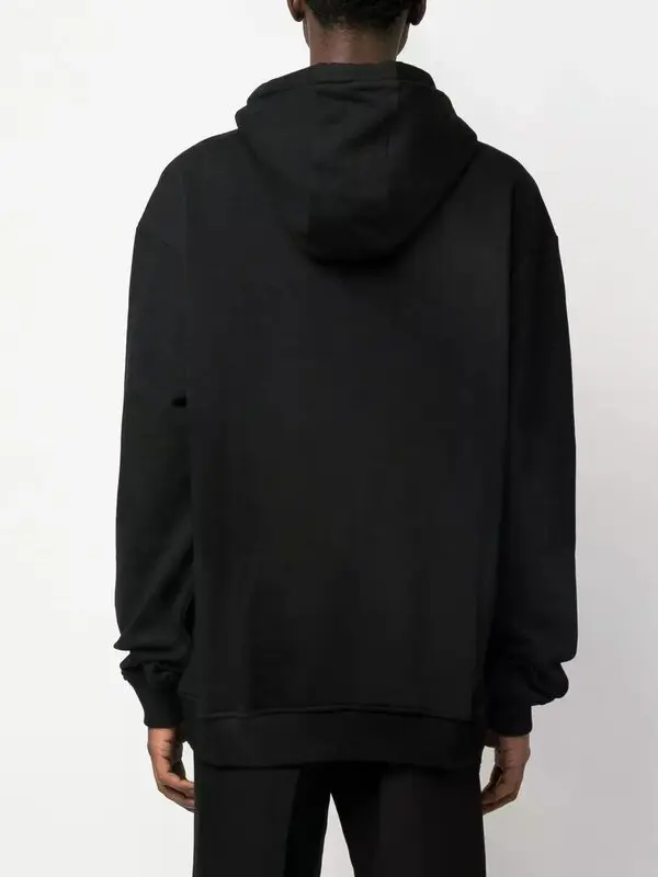 LES HOMMES Logo Star-print Drawstring Hoodie