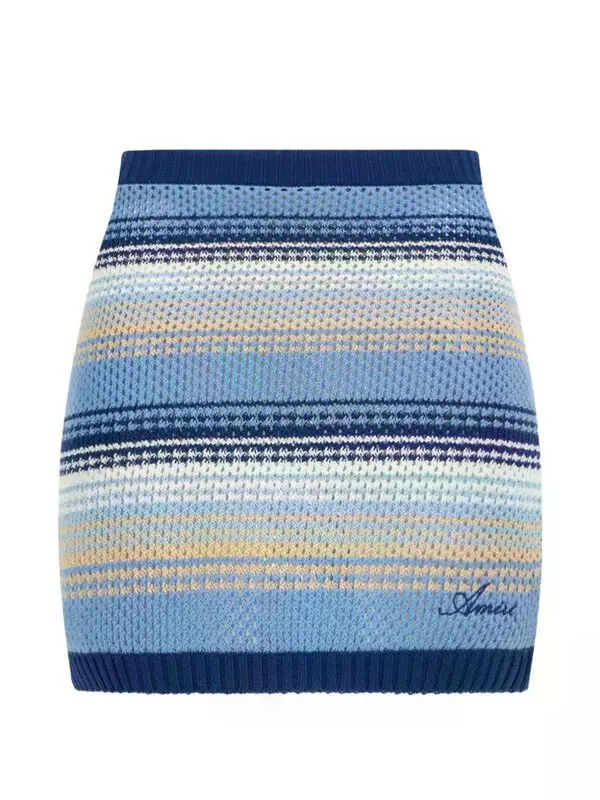 Amiri Striped Mini Skirt - Blue
