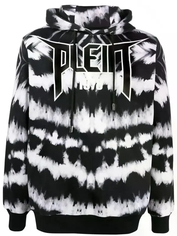Philipp Plein Tie-dye Logo Print Hoodie