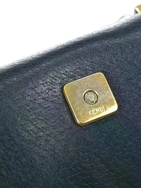 Fendi Grained Leather Box Shoulder Bag