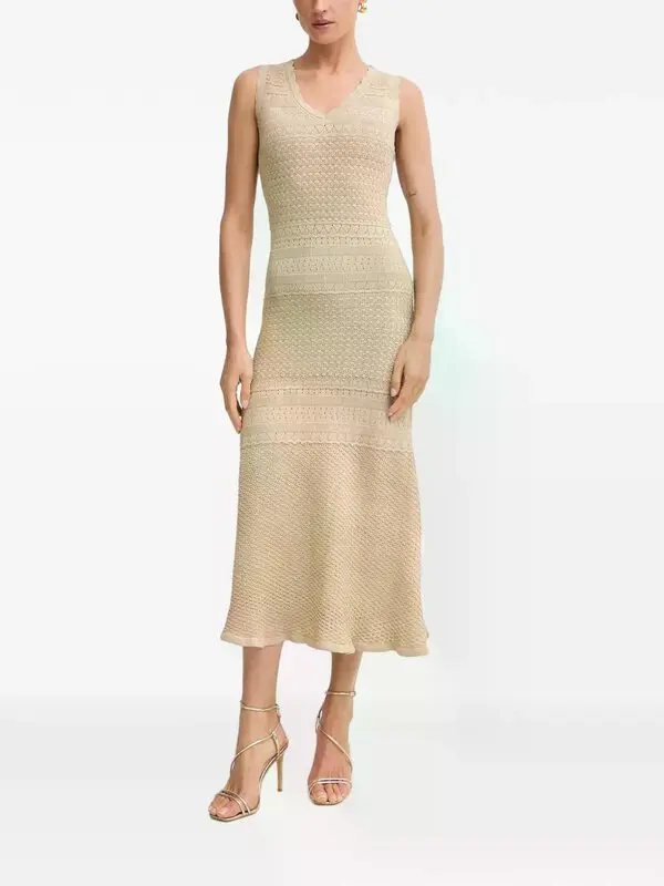 MORGAN Rmilan Scalloped-edge Midi Dress