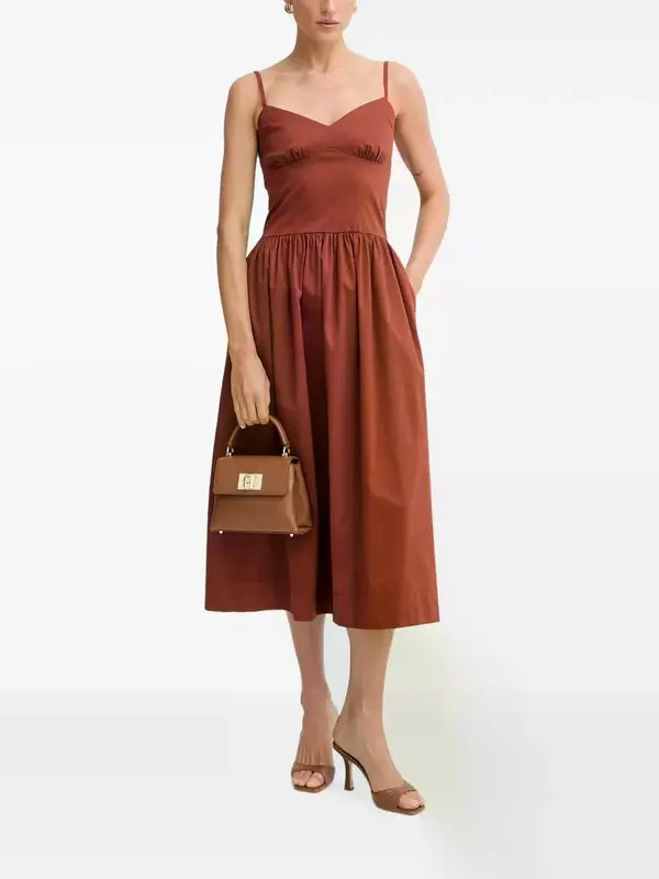MORGAN Bow-detail Pleated Midi Dress