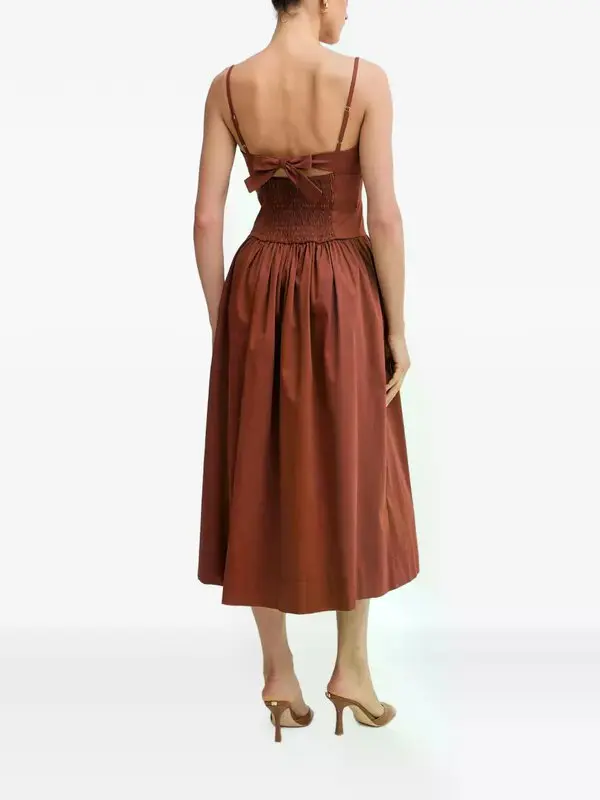 MORGAN Bow-detail Pleated Midi Dress