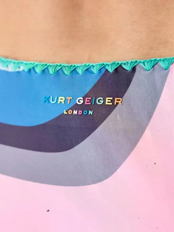 Kurt Geiger Wave-print Side-tie Bikini Bottoms