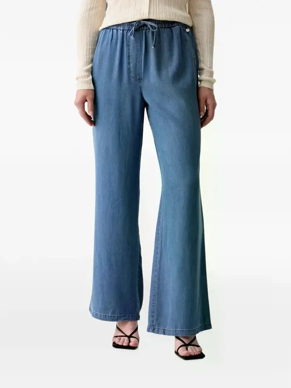 MOS MOSH Drawstring Wide-leg Jeans