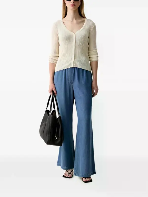 MOS MOSH Drawstring Wide-leg Jeans