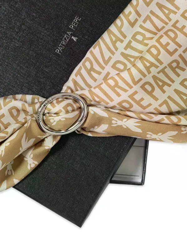 Patrizia Pepe Logo-print Silk Scarf