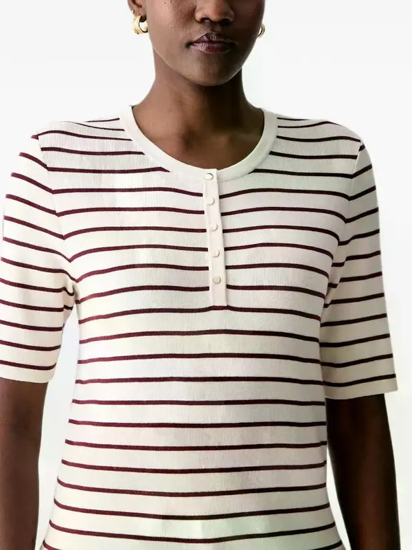MOS MOSH Mmaliz Striped Short-sleeve Top