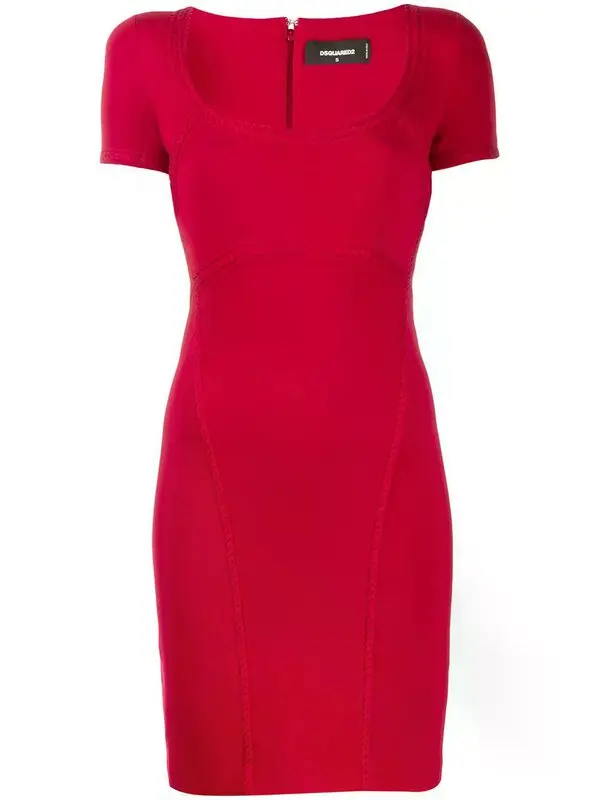 Dsquared2 Decorative Trim Dress - Red