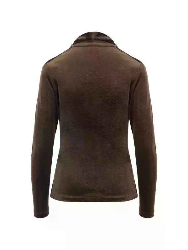 F.IT Velvet-effect Draped T-shirt