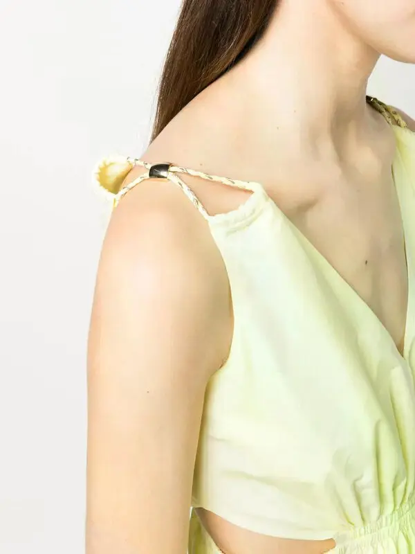 Maje Cut-out Tiered Dress