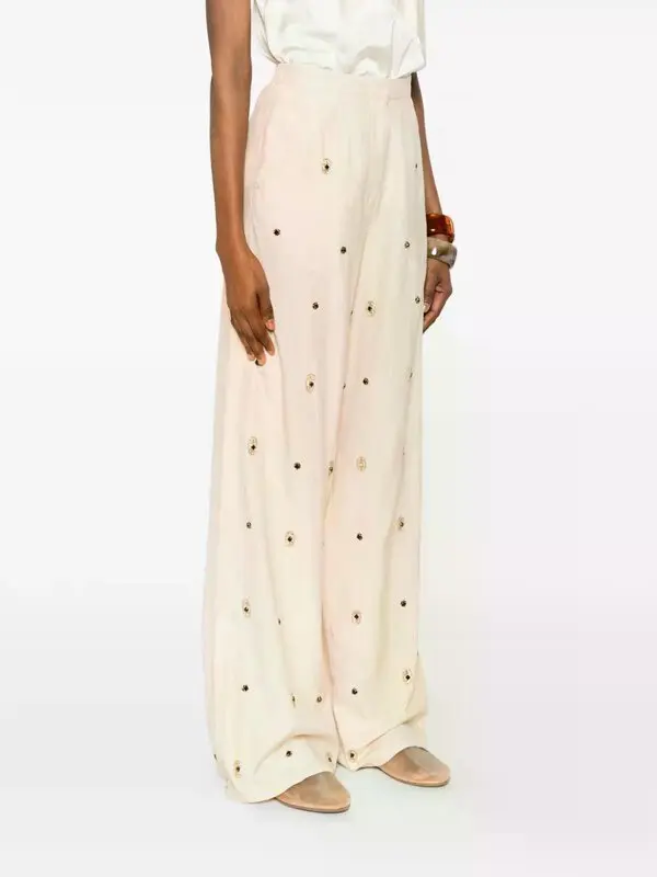 FORTE_FORTE Crystal-embellished Palazzo Pants