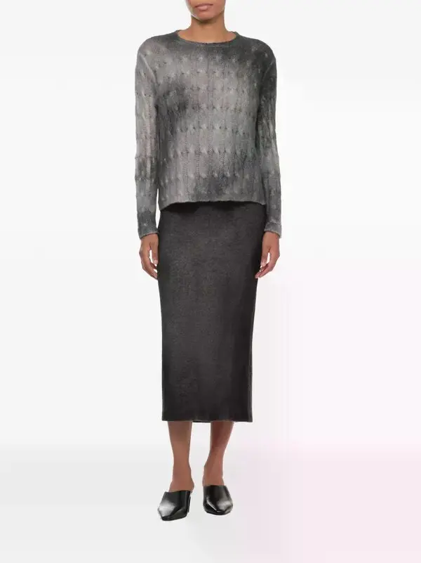 Avant Toi Cable-knit Tie-dye Sweater