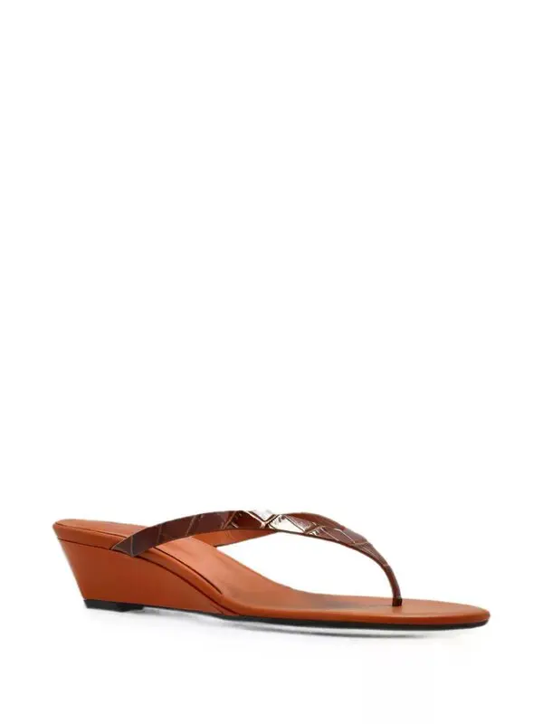 Christopher Esber Scala Leather Heeled Sandals - Brown