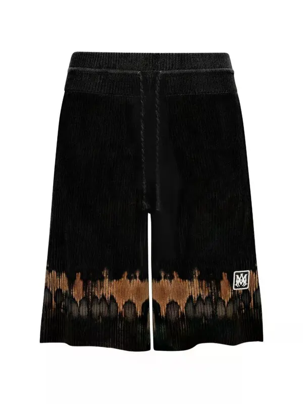 Amiri Ma-patch Tie-dye Knit Shorts