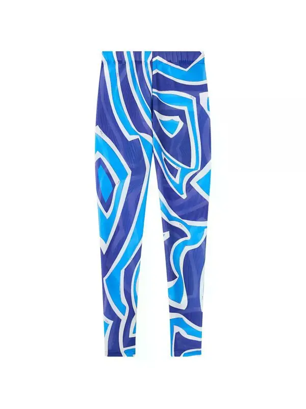 Emilio Pucci Labirinto-print Leggings - Blue