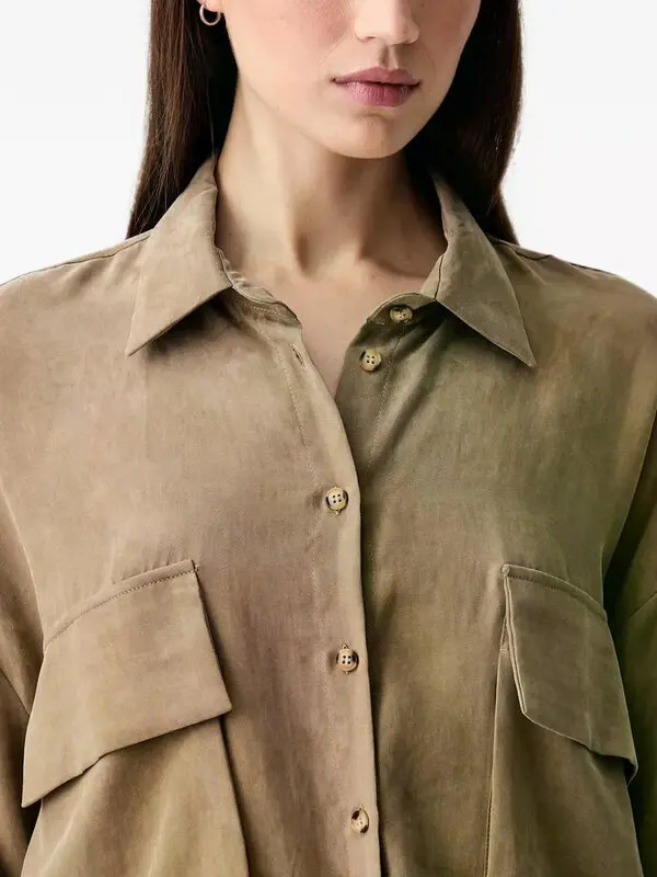 VICOLO Flap-pocket Drop-shoulder Shirt
