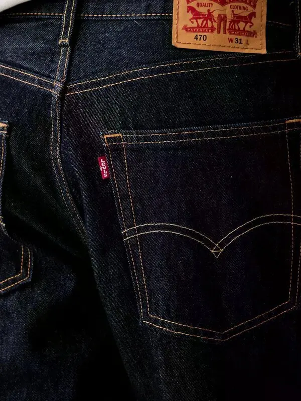 LEVI'S 470 Logo-patch Denim Shorts