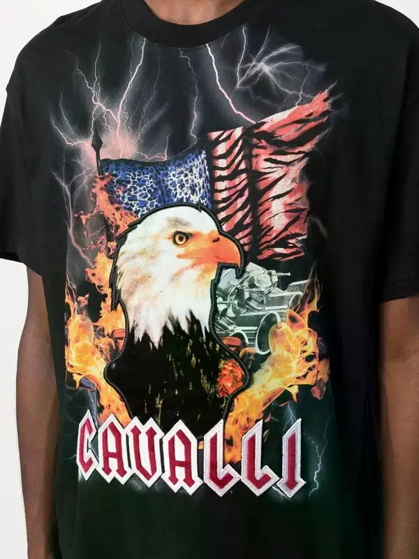 Roberto Cavalli Eagle Print Short-sleeve T-shirt